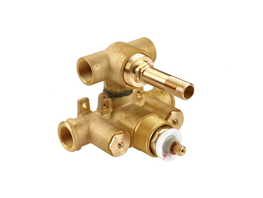 Dual Control 3/4" Thermostatic Valve Rough with Volume Control and ...