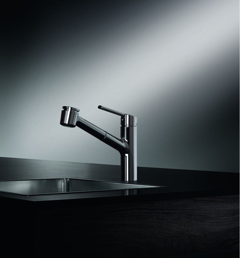 KWC Luna E Single-hole Kitchen Faucet with pull-out Spray - Top Lever (Polished Chrome) | SKU 10 ...
