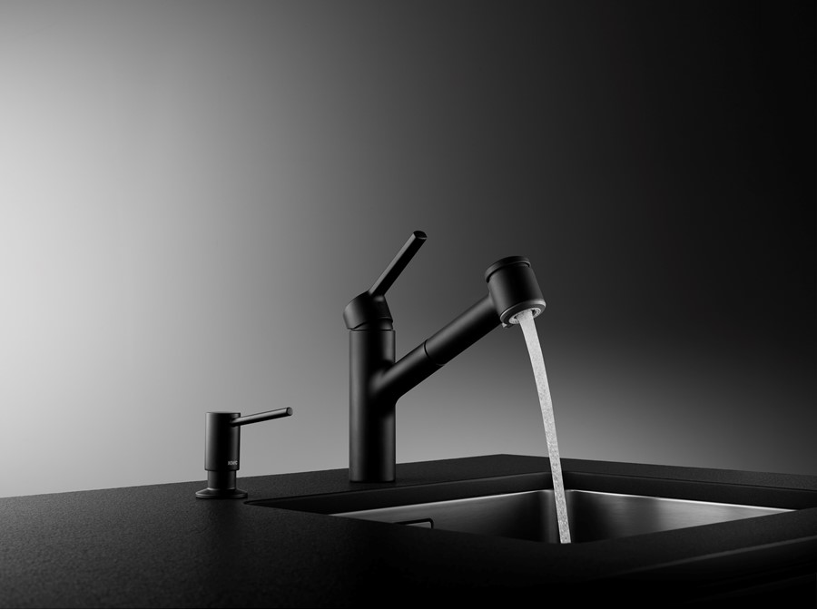 KWC Luna E Single-hole Kitchen Faucet with pull-out Spray - Top Lever (Polished Chrome) | SKU 10 ...