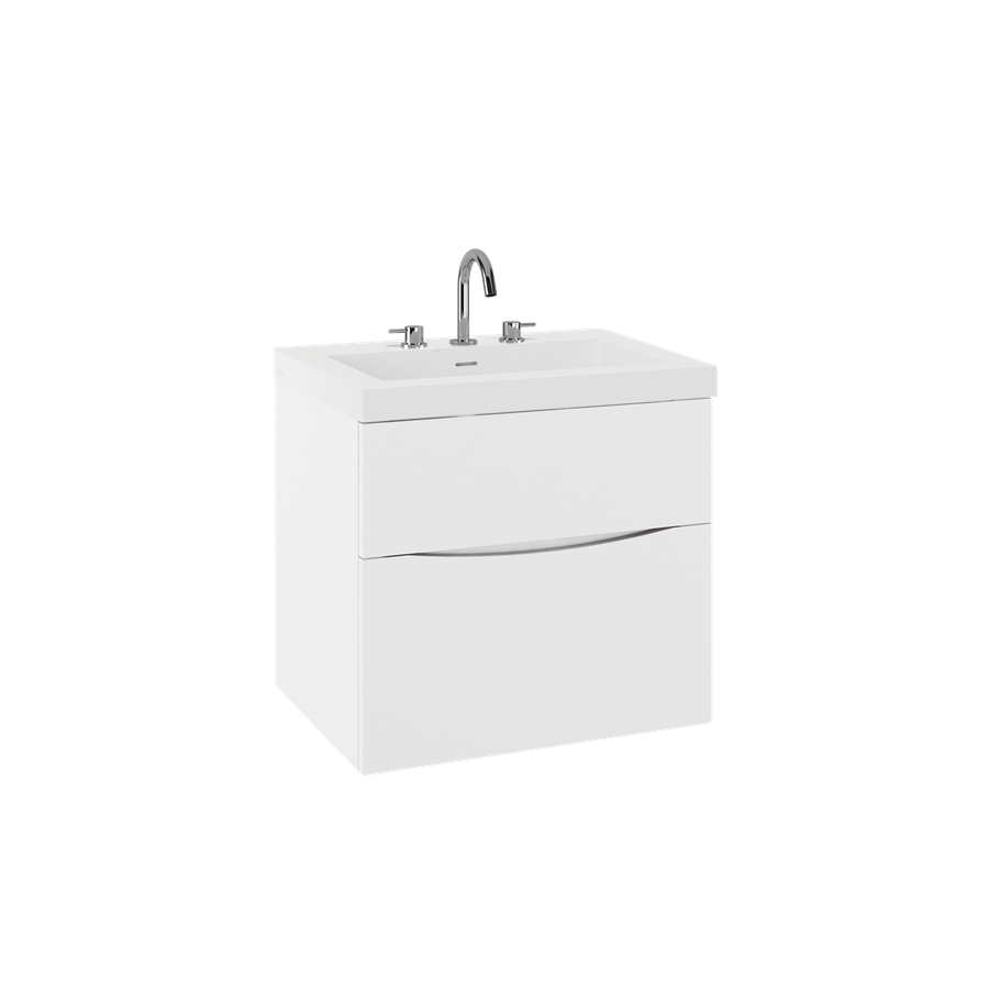 MPRO 24" Double Drawer Vanity and Basin Top (White) | SKU US-PRO24DWH-U ...