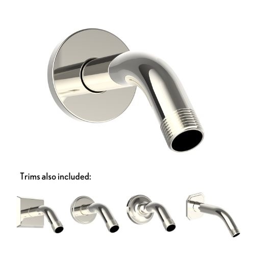 Modern Shower Arm with 5 Decorative Arm Flanges (Polished Chrome) | SKU ...