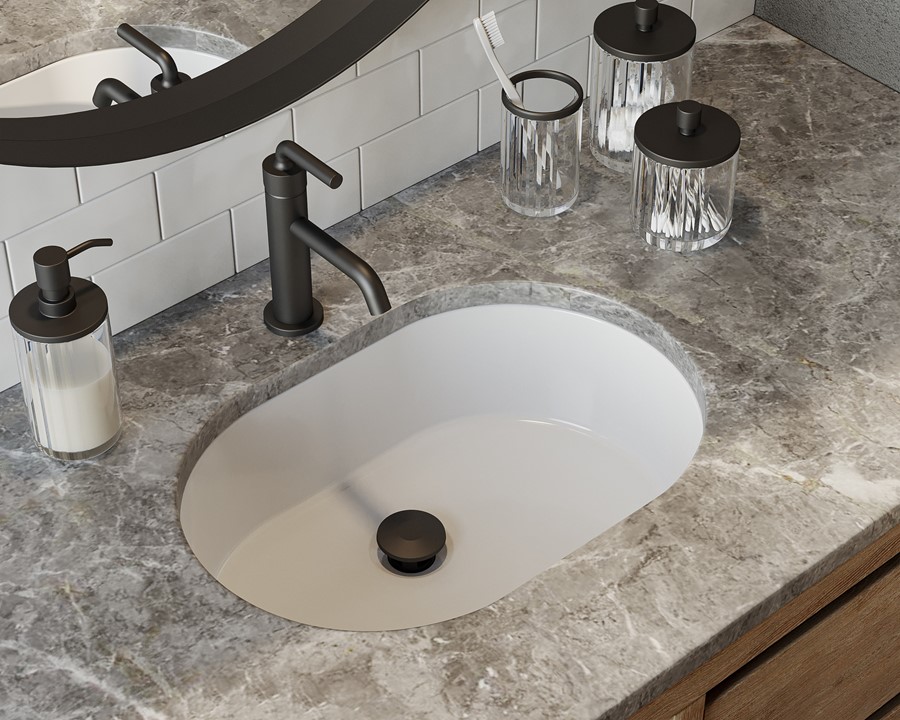 Smith 19" Modern Oval Undermount Basin (Smith 19" Modern Oval ...