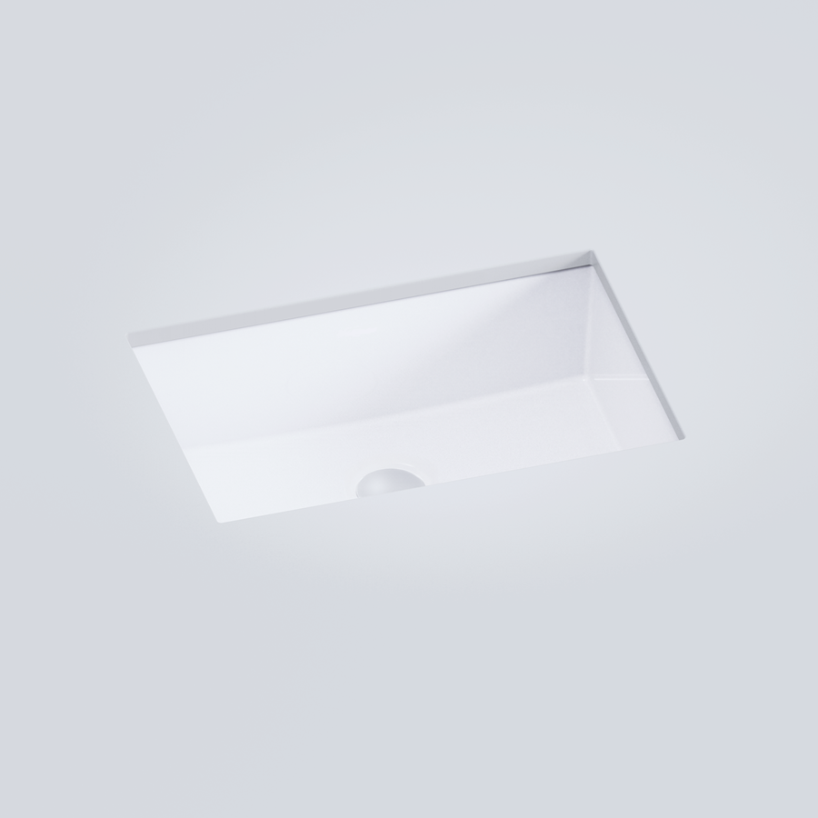 Smith 19" Modern Square Undermount Basin (Semi-Gloss White) | SKU SMI ...