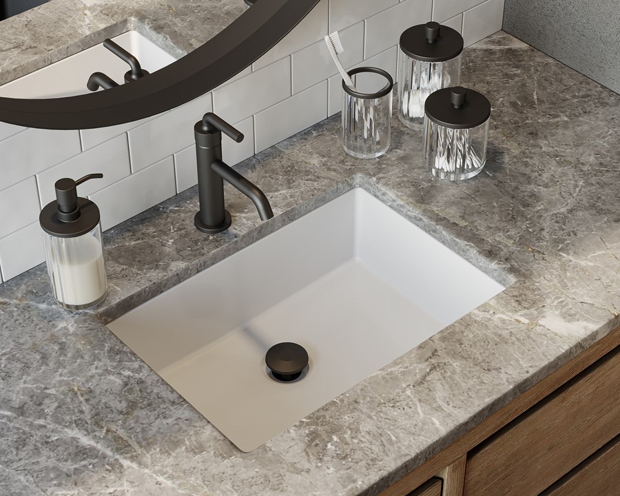 Smith 19" Modern Square Undermount Basin (Semi-Gloss White) | SKU SMI ...