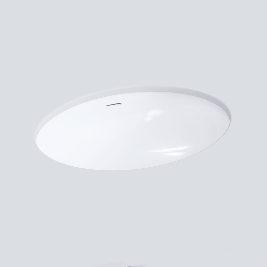 Smith 19" Traditional Oval Undermount Basin (Semi-Gloss White) | SKU ...